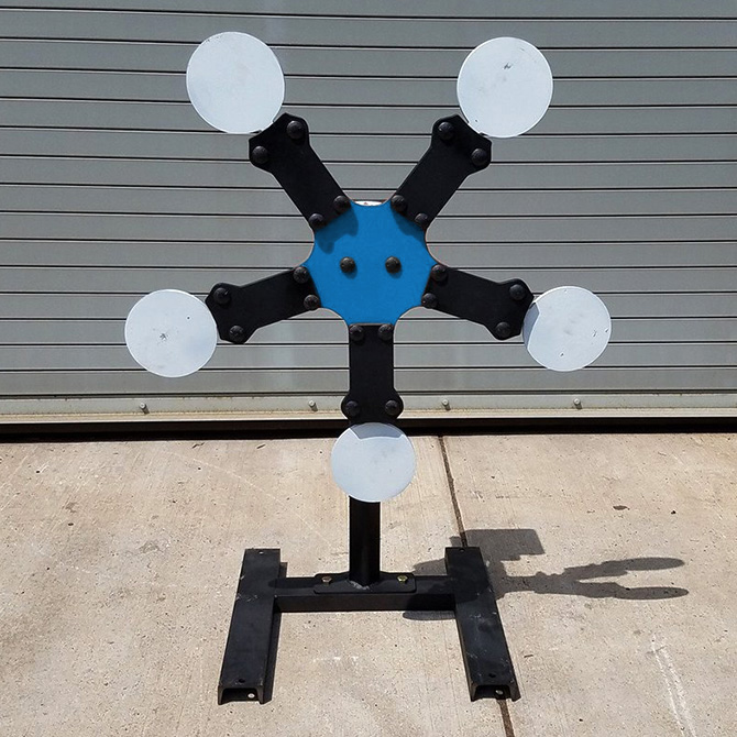 Mini Magstar Steel Target - AR550, 6" Plates, USPSA Legal