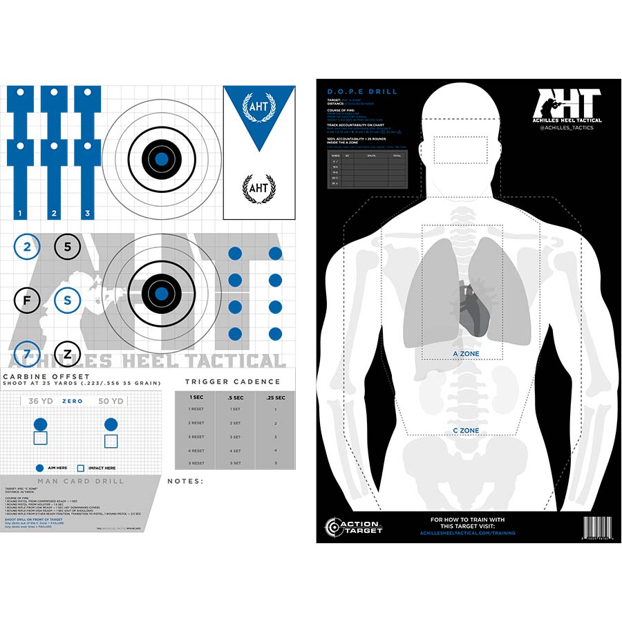Achilles Heel Tactical paper target