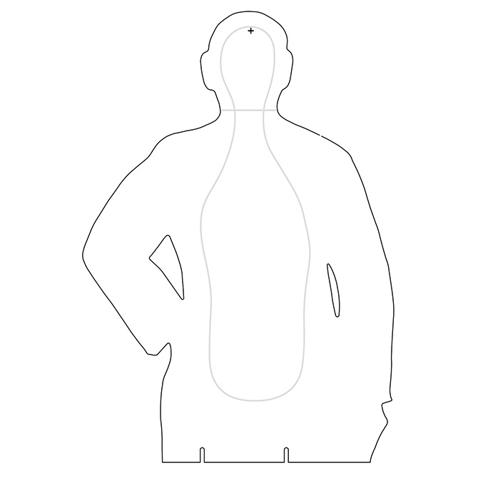 Action Target : B-21E Cardboard Target