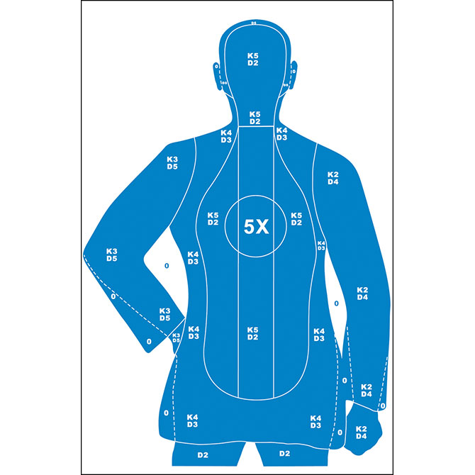 Law Enforcement Targets | Action Target : Full Size B-21X Target (Blue)