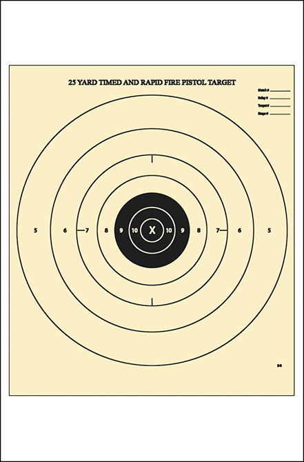 Action Target : 25-Yard Timed and Rapid Fire Pistol Target (B-8)