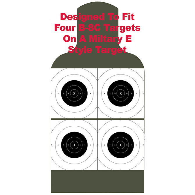 Law Enforcement Targets | Action Target : US Army 4 B-8C Bull's-Eye Target