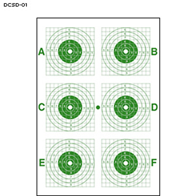 Action Target : 6 Bull's-Eye Target w/ Grid System