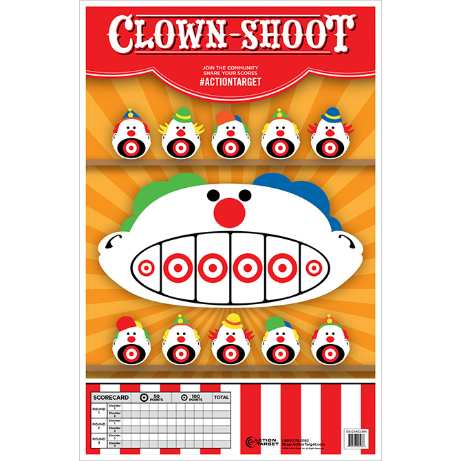 Action Target : Clown-Shoot Target