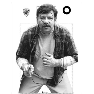 Action Target : IALEFI Black and White Photo Q Target (Version A)