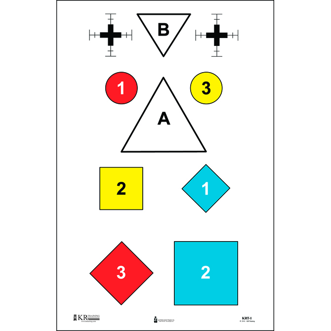 Law Enforcement Targets | Action Target : Colored Command Training Target