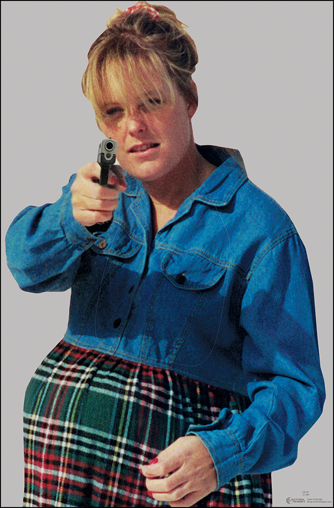 Law Enforcement Targets | Action Target : Pregnant Woman w/ Gun Split ...