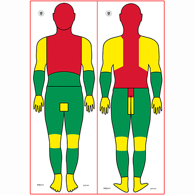 Action Target : 2-Sided Full Size Less Lethal Cardboard Target