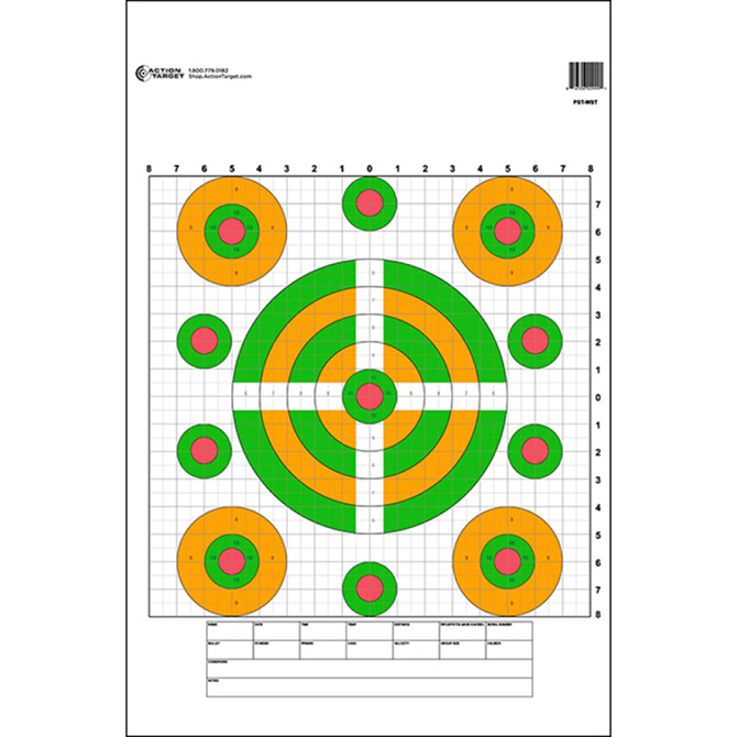 Action Target High Visibility Fluorescent Sighting Target
