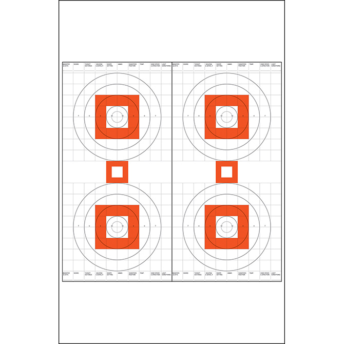 Law Enforcement Targets | Action Target : Four Bull's-Eye Rifle ...