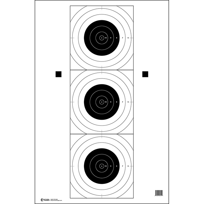 Action Target : SR-21C Three Bull's-Eye Cardboard Training Target