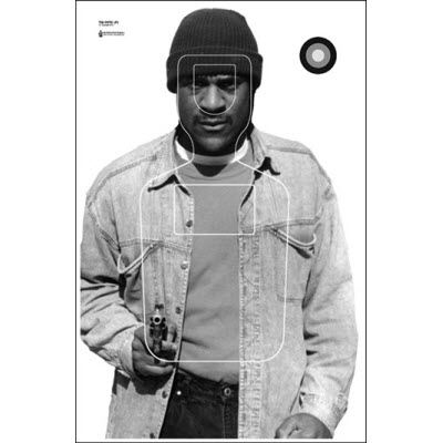 Law Enforcement Targets | Action Target : Black and White TQ-19 Photo ...