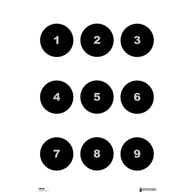Law Enforcement Targets | Action Target : Military 6" Circle w/ Numbers ...